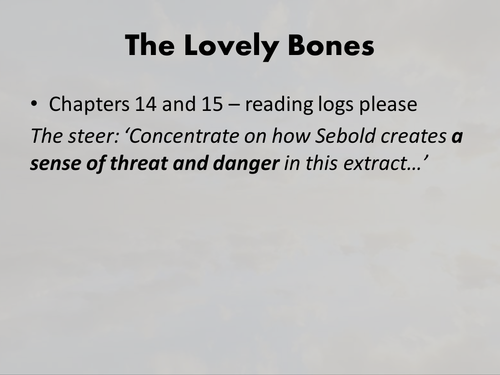 The Lovely Bones: 12 Week Scheme of Work (AS Language & Literature ...