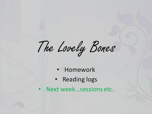 The Lovely Bones: 12 Week Scheme of Work (AS Language & Literature ...