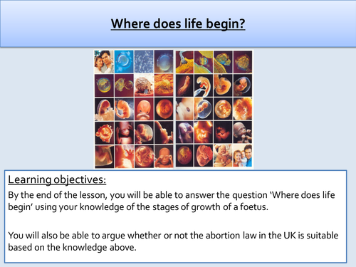 Where does life begin? by lottiejoynes - Teaching Resources - TES