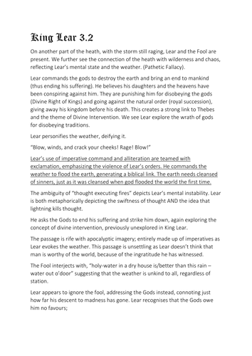 King Lear | Teaching Resources