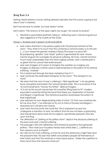 King Lear | Teaching Resources