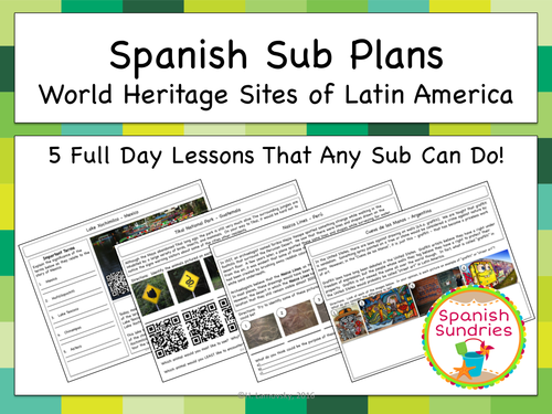 Spanish Sub Plans: World Heritage Sites of Latin America | Teaching ...
