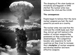 Cold War - The Nuclear Arms Race and the Space Race | Teaching Resources