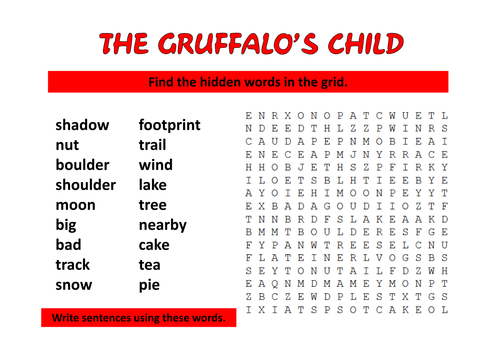 GRUFFALO'S CHILD STORY TEACHING RESOURCES, LITERACY, READING, EYFS, KS ...