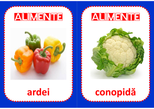 ROMANIAN TEACHING RESOURCES display posters flashcards colours food ...