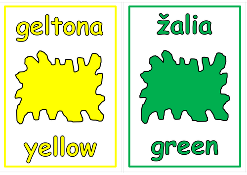 LITHUANIAN LANGUAGE TEACHING RESOURCES DISPLAY posters flashcards ...