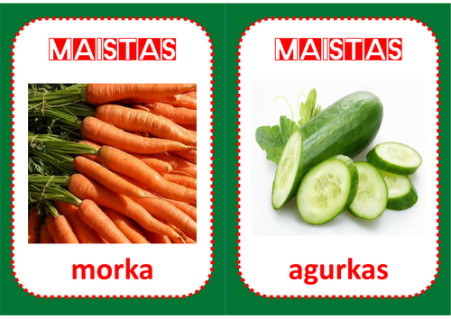 LITHUANIAN LANGUAGE TEACHING RESOURCES DISPLAY posters flashcards ...