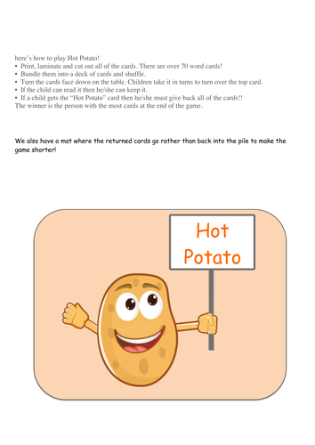 Hot Potato games Digraph segmenting blending Phonics Y1 | Teaching ...