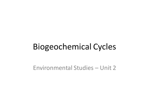 Biogeochemical Cycles: Carbon, Nitrogen, Phosphorus (Environmental ...