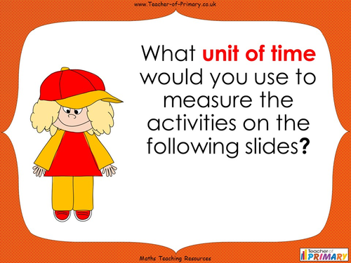 Seconds, Minutes and Hours - Year 1 | Teaching Resources