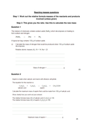 Reacting masses/ calculating theoretical yield | Teaching Resources