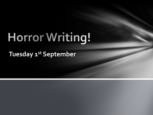 Horror Writing unit of work | Teaching Resources
