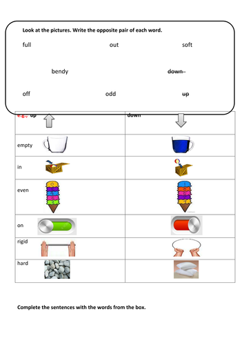 Adjectives (Opposite) | Teaching Resources