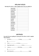 COMPOUND NOUNS: Look, Cover, Write - KS2 Spelling Practice, Puzzles and ...