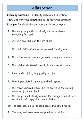 Alliteration | Teaching Resources