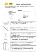 Extracting Salt from Rock Salt | Teaching Resources