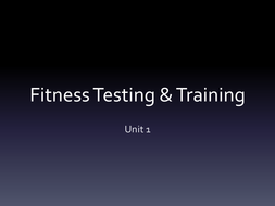 Fitness Testing and Training | Teaching Resources