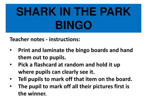 SHARK IN THE PARK STORY TEACHING RESOURCES LITERACY READING EYFS KS 1-2 ...