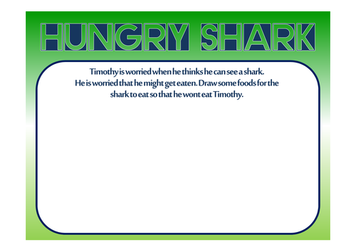 SHARK IN THE PARK STORY TEACHING RESOURCES LITERACY READING EYFS KS 1-2 ...