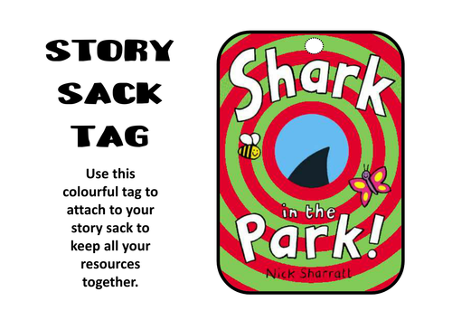 SHARK IN THE PARK STORY TEACHING RESOURCES LITERACY READING EYFS KS 1-2 ...