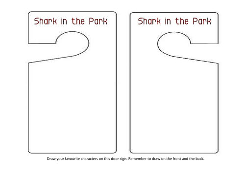 SHARK IN THE PARK STORY TEACHING RESOURCES LITERACY READING EYFS KS 1-2 ...