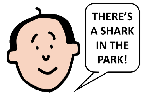 SHARK IN THE PARK STORY TEACHING RESOURCES LITERACY READING EYFS KS 1-2 ...