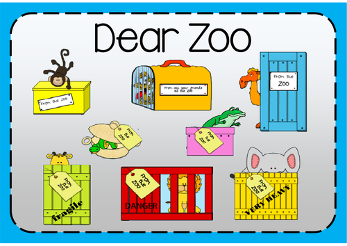 DEAR ZOO STORY TEACHING RESOURCES AND ZOO ROLE PLAY EYFS KS 1-2 ENGLISH ...