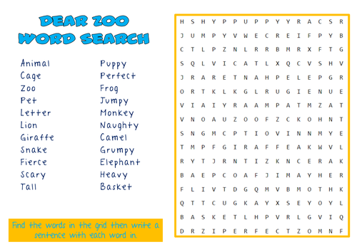 DEAR ZOO STORY TEACHING RESOURCES AND ZOO ROLE PLAY EYFS KS 1-2 ENGLISH ...