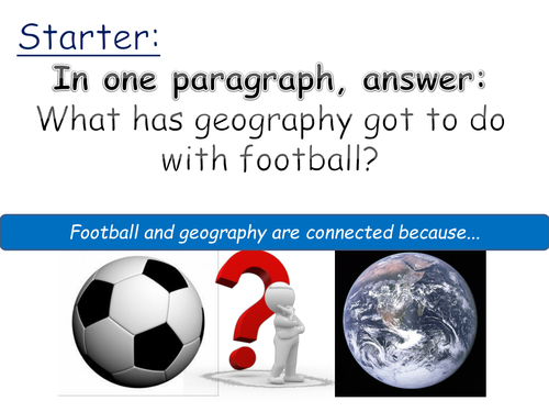 The Geography of Football unit | Teaching Resources