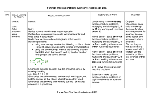 Function Machines KS2 Worksheets, Lesson Plans and PowerPoint ...
