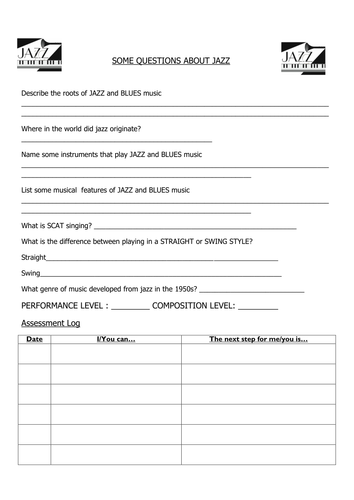 Jazz and Blues Scheme of Work | Teaching Resources