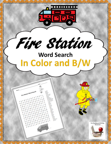 Fire Station Word Search | Teaching Resources