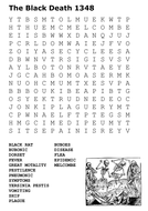 The Black Death 1348 Word Search | Teaching Resources