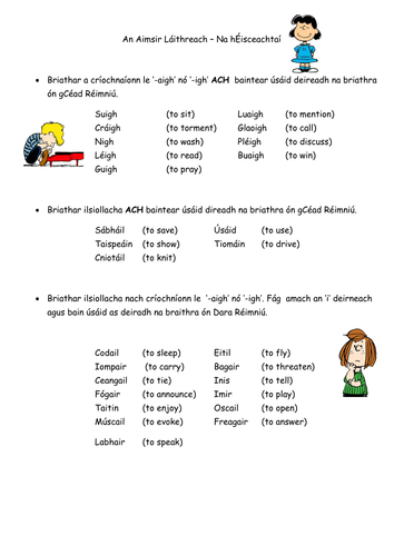 An Aimsir Láithreach - The Present Tense by laobhaoise_kirwan ...