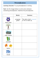 Personification Worksheet | Teaching Resources