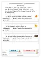 Personification Worksheet by Krazikas | Teaching Resources