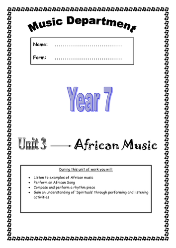 African Music Unit | Teaching Resources