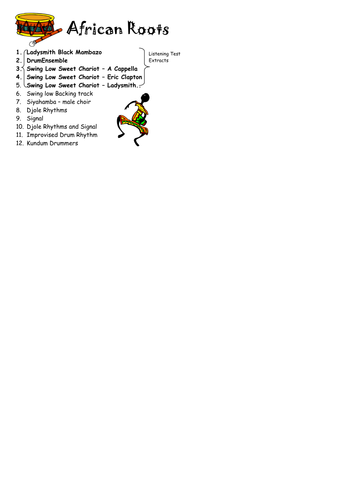 African Music Unit | Teaching Resources