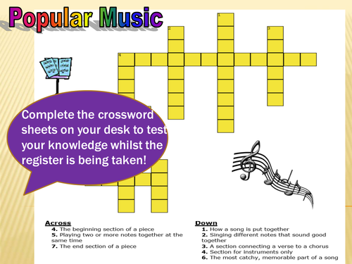 Pop Music Unit Year 8 | Teaching Resources