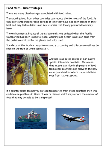 Lesson on Seasonal Food and Food Miles (Resources and PP) | Teaching ...