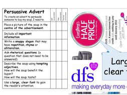 Creating a PERSUASIVE ADVERT by joanneclarew | Teaching Resources