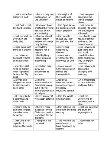 GCSE Religion and Science- Can Religion and Science Co-exist ...