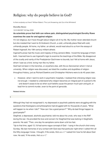 Why do people follow religion? by erchilds - Teaching Resources - TES