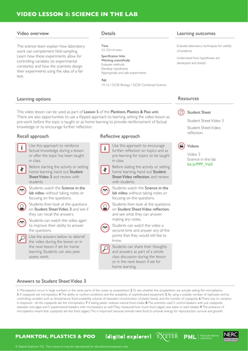 GCSE Science laboratory techniques video starter | Teaching Resources