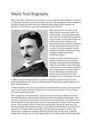 Nikola Tesla Biography and Wordsearch | Teaching Resources