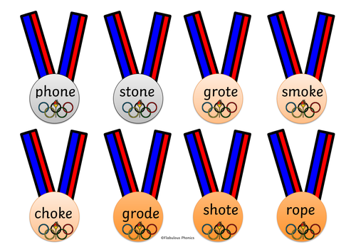 Olympic Phonics Split Digraph game _ award the medals to the ALIEN OR ...