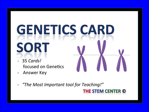 Genetics Card Sort | Teaching Resources