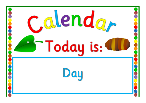 The Very Hungry Caterpillar story telling pack including calendar ...