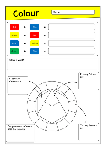 Colour Wheel and Relationships Lesson by - UK Teaching Resources - TES