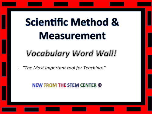 Scientific Method: Word Wall | Teaching Resources